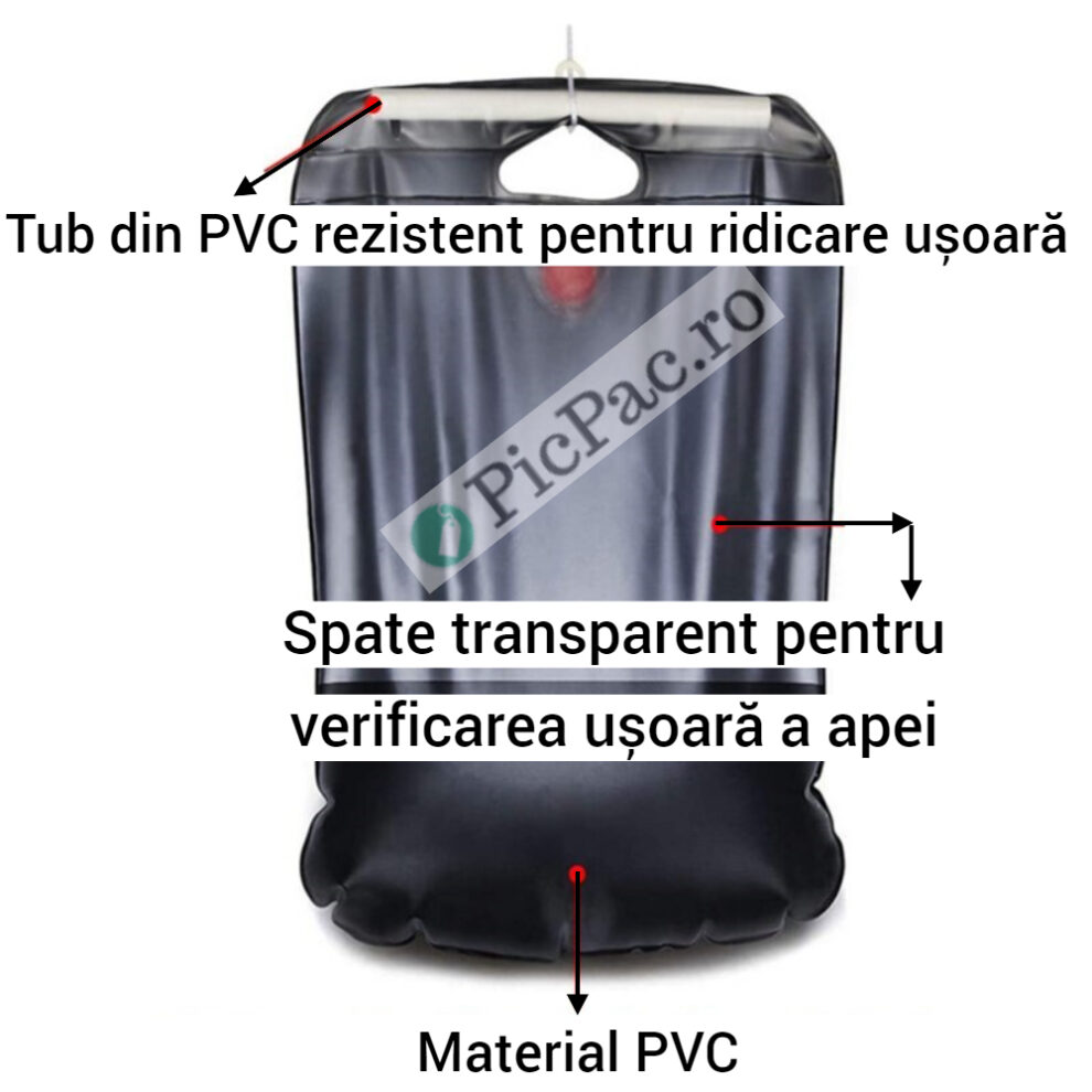 Dus Portabil pentru Camping 20L – Sistem de Dus Mobil pentru Drumetii ...